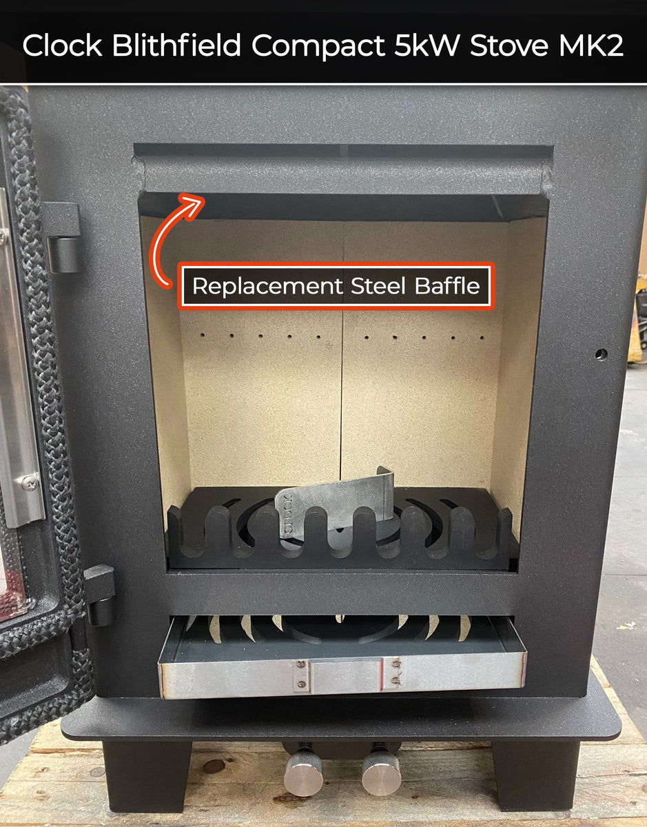 Replacement Steel Baffle - Compact MK2 – Clock Woodburners Spares ...